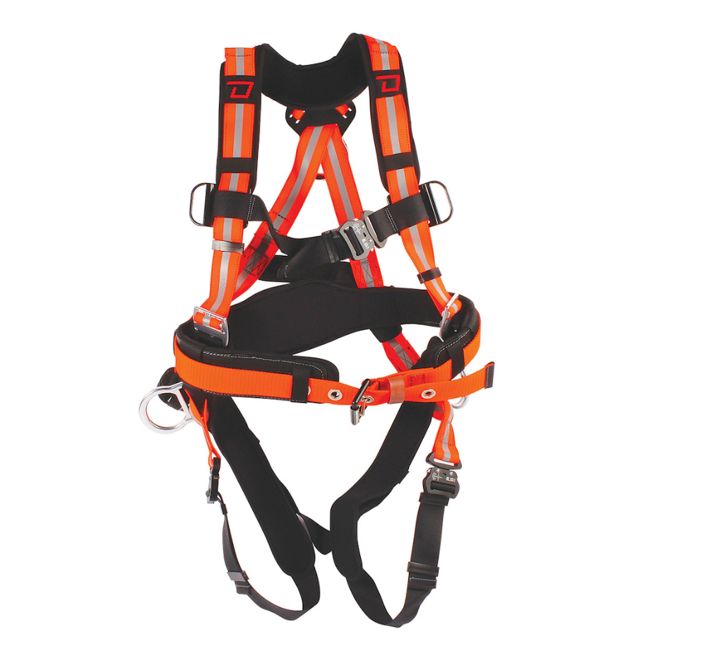 Harness Work Positioning with Integrated Breakaway Tool Belt Orange Re